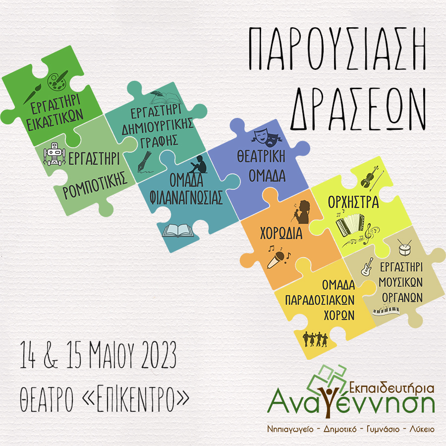 Διήμερη παρουσίαση δράσεων των εκπαιδευτηρίων μας – Εκπαιδευτήρια ...